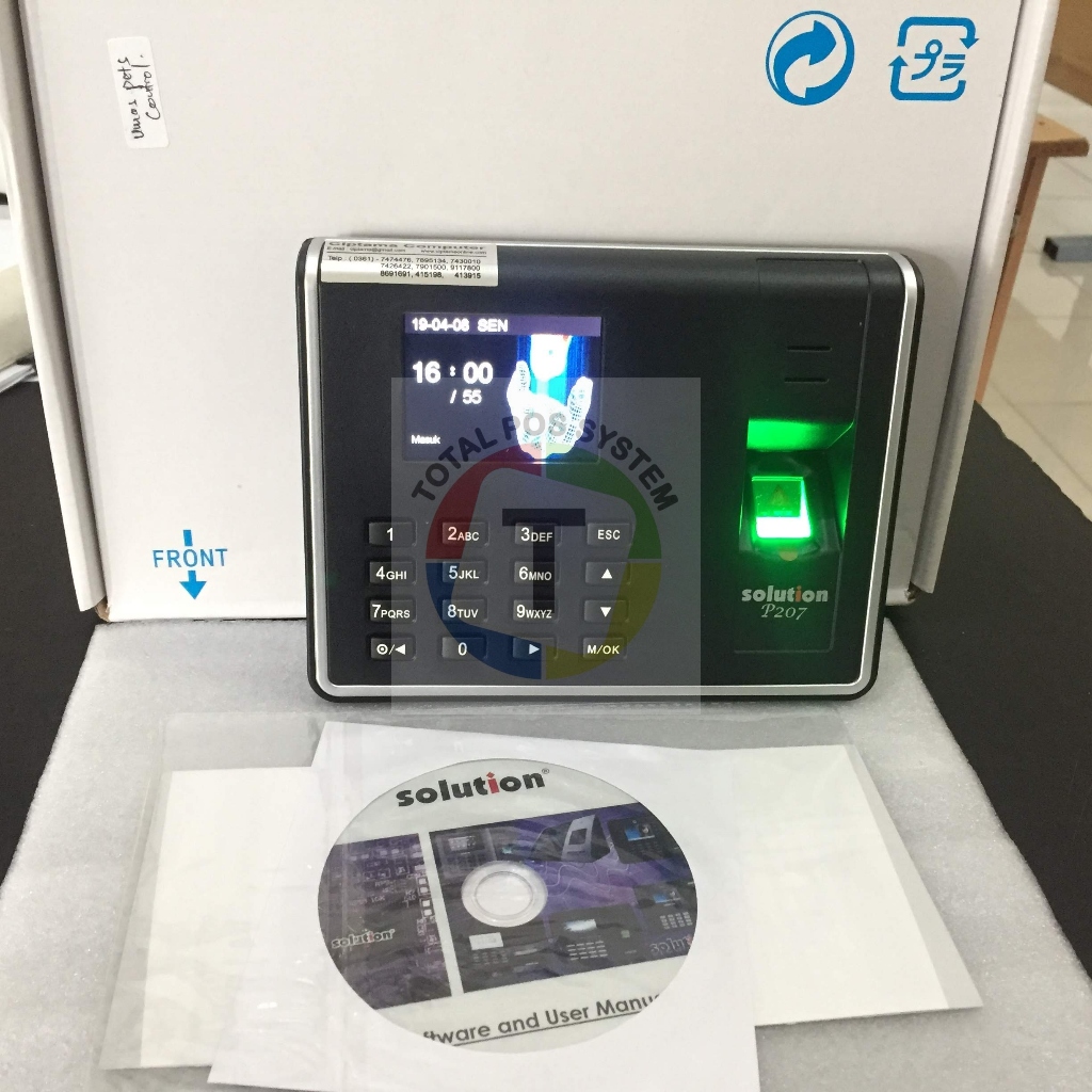 Jual Mesin Absensi Sidik jari - Mesin Absen Finger Print. Solution P207 ...