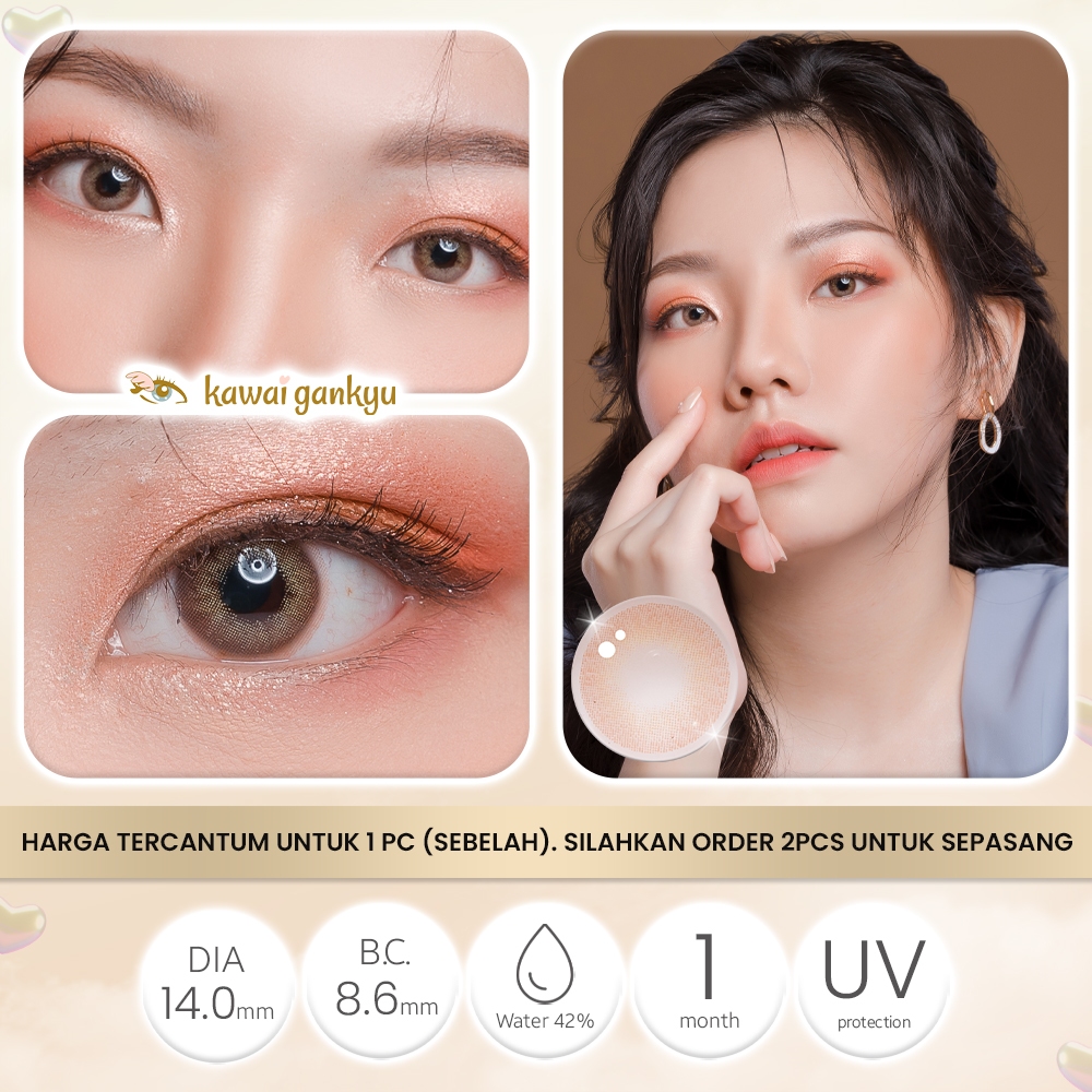 Jual Kawai Gankyu Softlens Dreamcolor mini lapis brown (1botol/SETENGAH ...