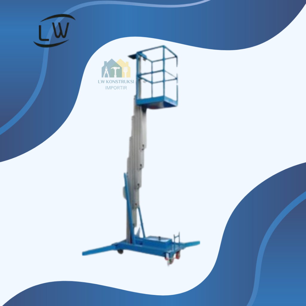 Jual SCISSOR LIFT DOUBLE MAST ALUMUNIUM ELECTRIC HYDRAULIC 8 METER ...