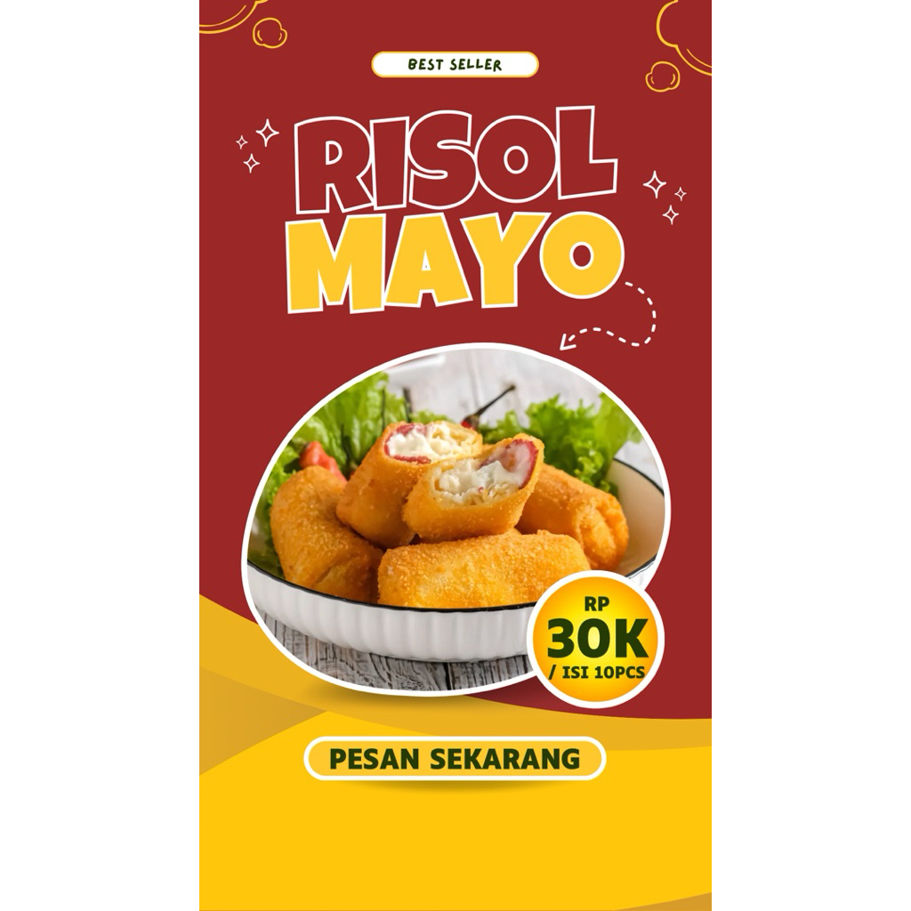 Jual Risolin frozen food ( Risol mayo Ori beef / sosis ) | Shopee Indonesia