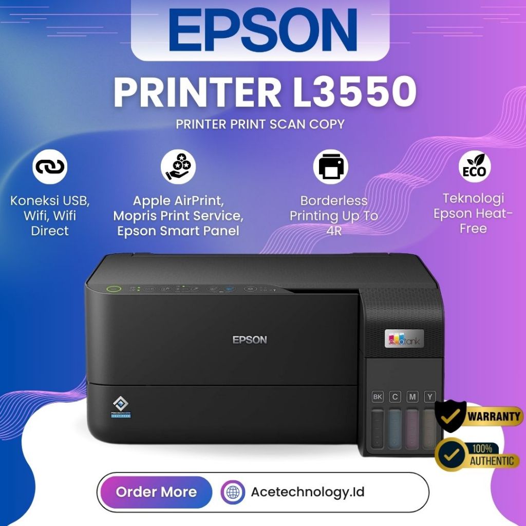 Jual Printer Epson EcoTank L3550 Original / Printer Tangki Tinta Epson ...