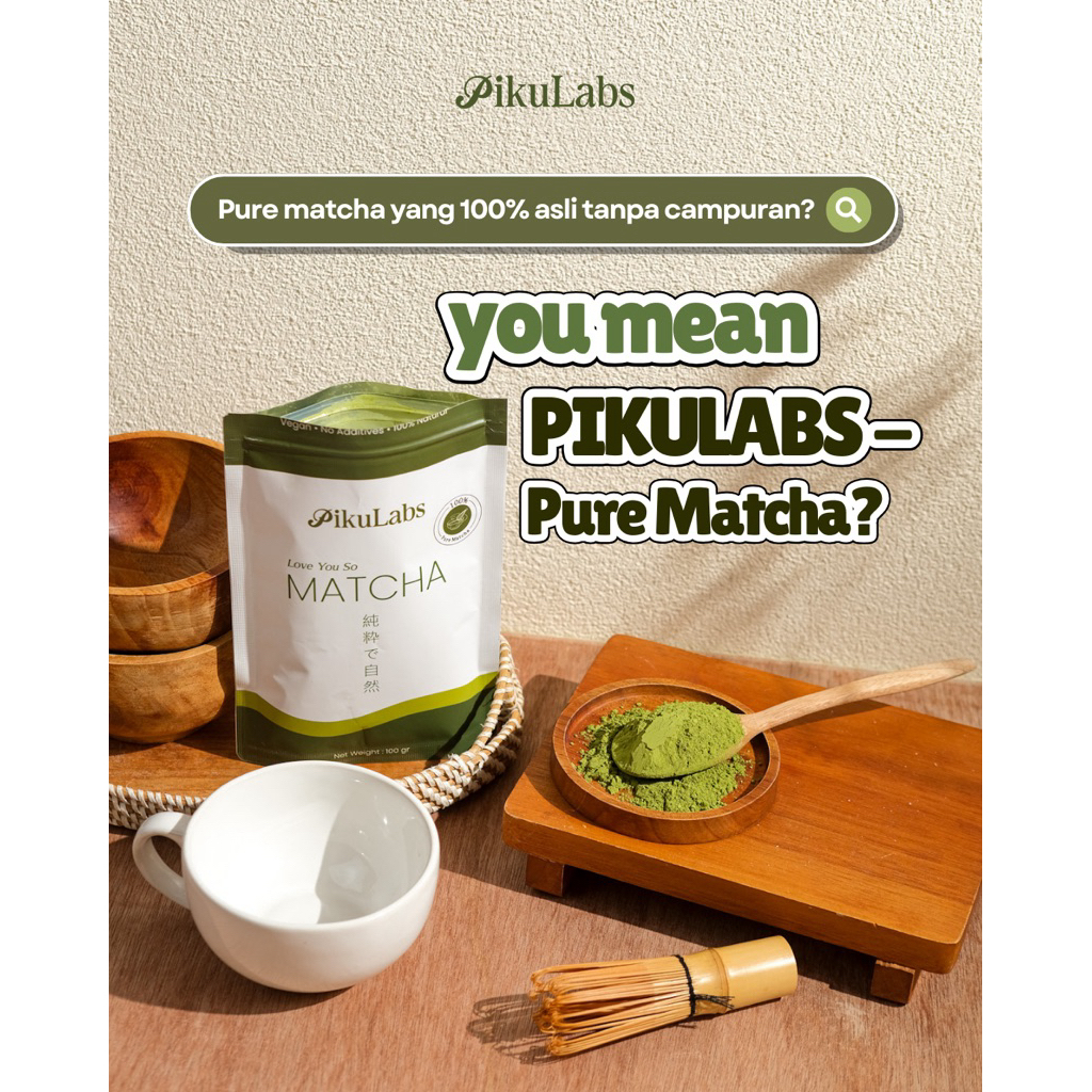 Jual OFFICIAL STORE - PikuLabs Pure Matcha Powder 100gr | 100% Pure, No ...