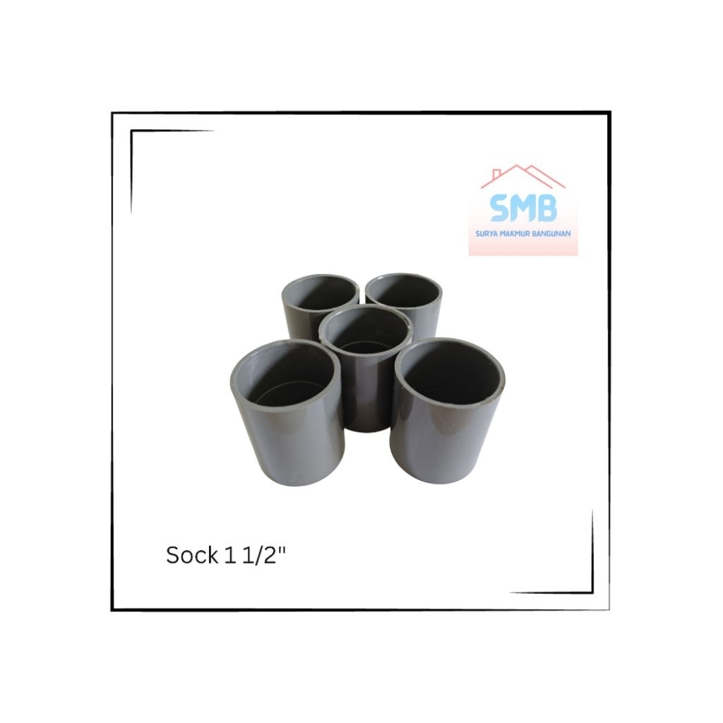 Jual Sok / Socket / Sock Polos D 1 1/2 inch - Merk SOKET Fitting Pipa ...