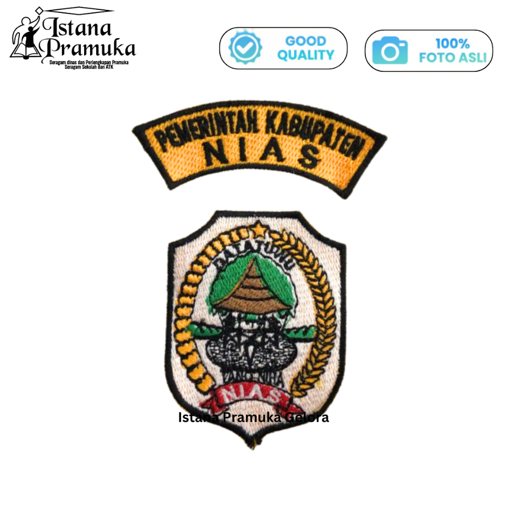 Jual Badge Logo/Atribut PEMKAB NIAS Bordir - Istana Pramuka Pramuka ...