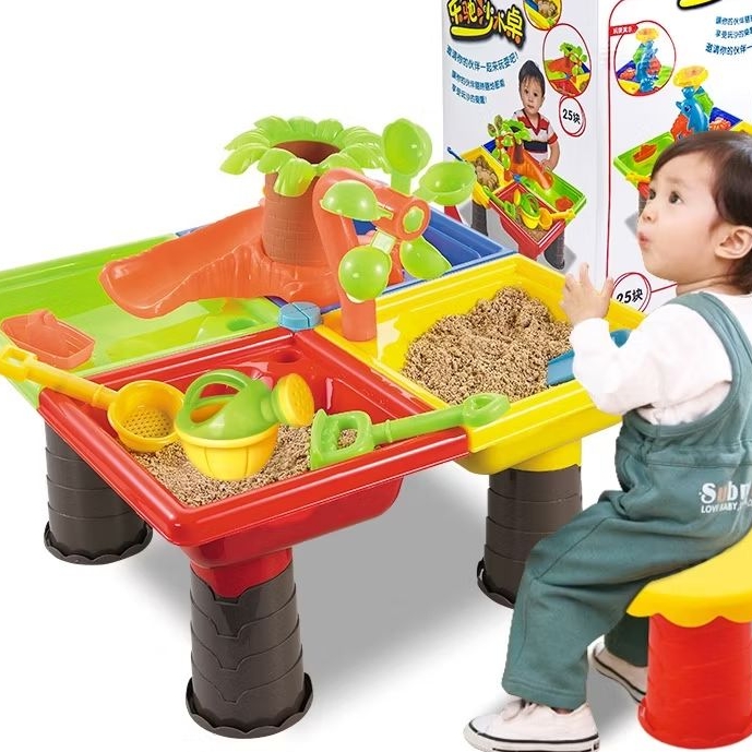 Jual DIY MAIN PASIR AIR LUNCUR / MAINAN ANAK MEJA PORTABLE Sand Toys ...