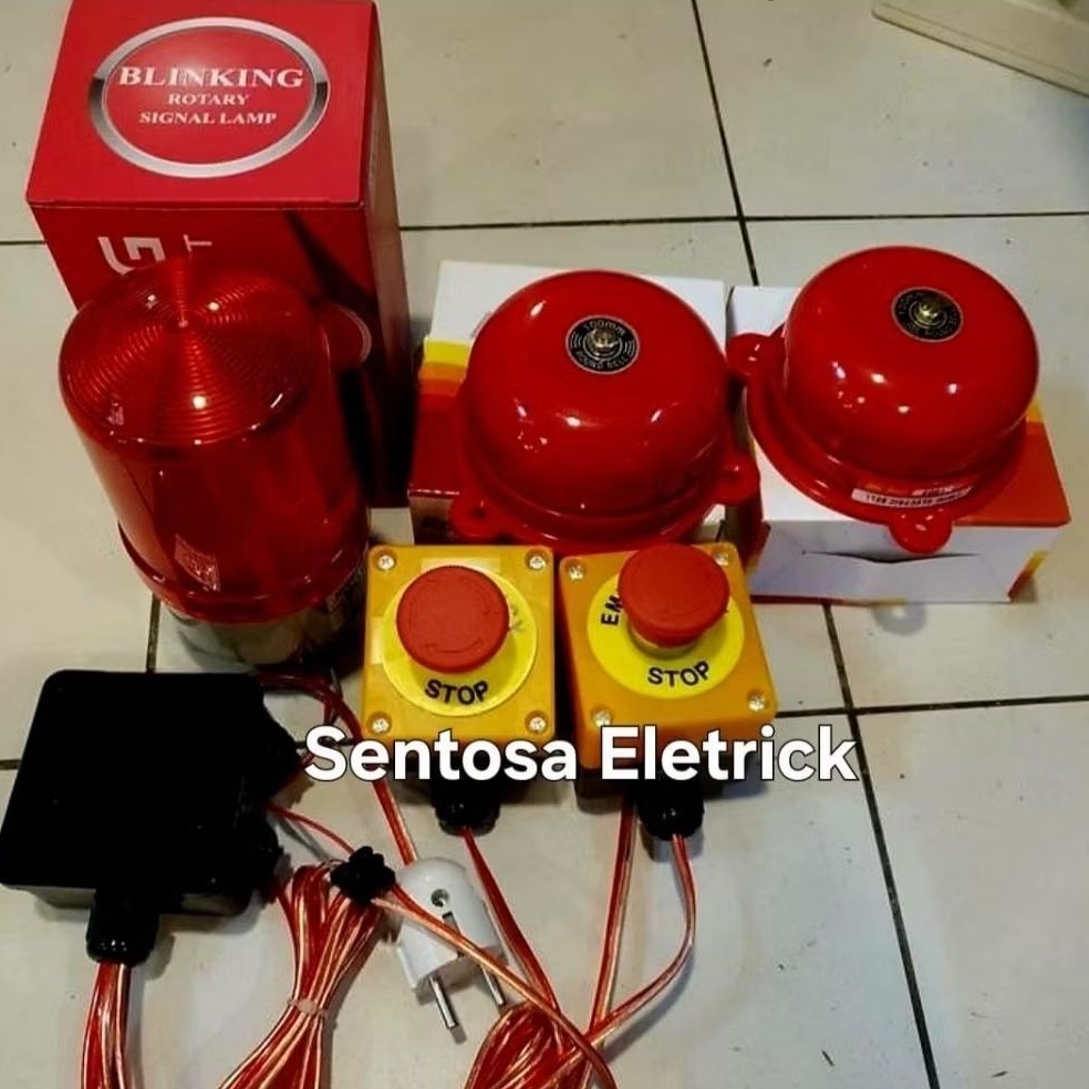 Jual Sirine Bahaya Emergency fire alarm 220v Double bell Round bell ...