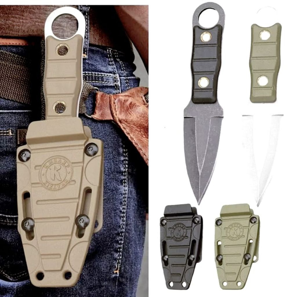Jual PS Pisau Mini Outdoor Serbaguna dengan Sarung Kydex – Ring Grip Tactical Knife | Shopee ...