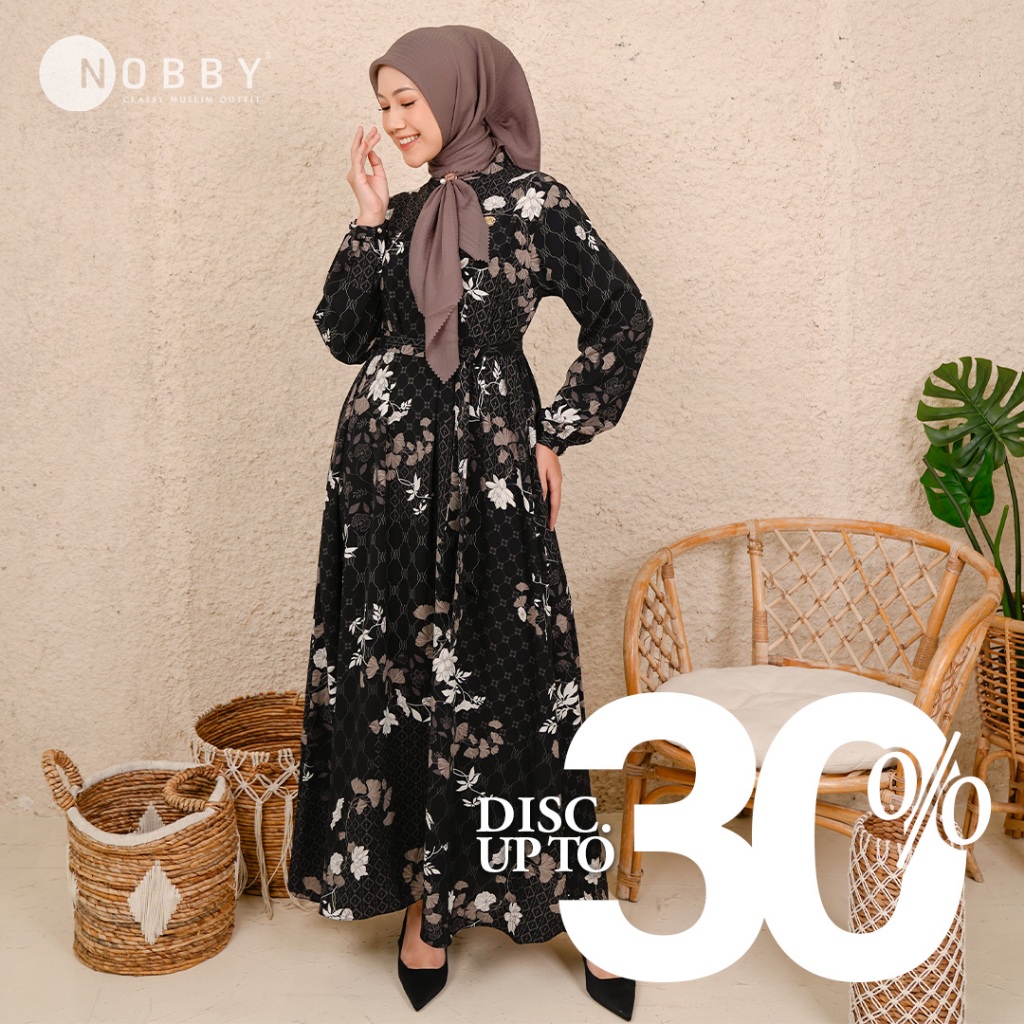 Jual Nobby Heera Dress Bahan Woolpeach Premium | Shopee Indonesia