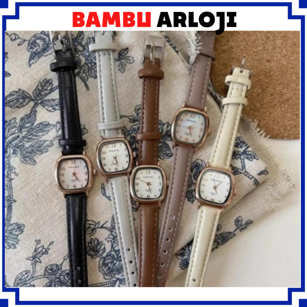 Jual BAJ Jam Tangan Wanita Pria Couple Polos Casual Dial Segi Fashion ...
