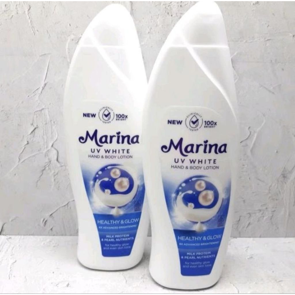 Jual (UKURAN JUMBO "Marina UV White Healthy & Glow 460ml Handbody ...