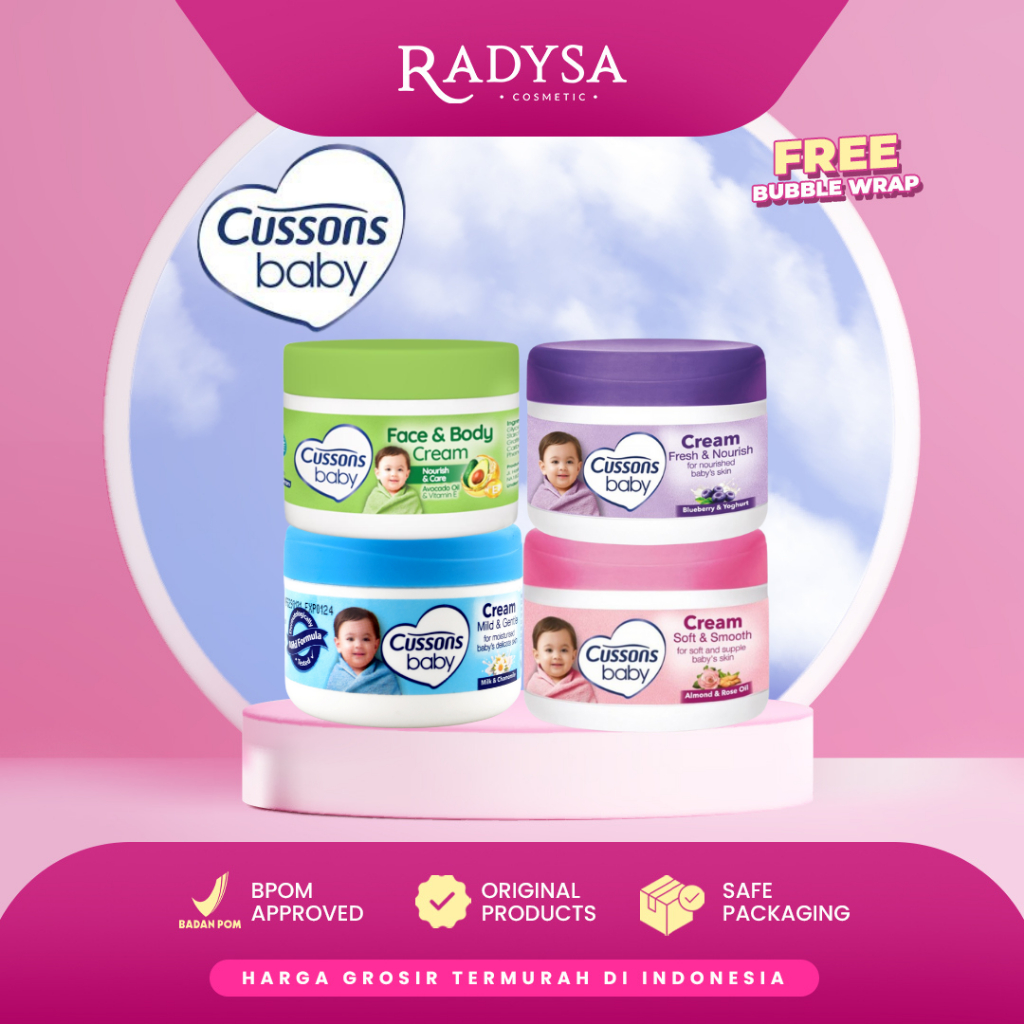 Jual RADYSA - Cussons Baby Cream 50gr - 100gr / Krim Bayi Face & Body Cream | Shopee Indonesia