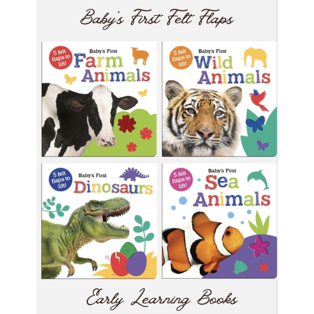 Jual Imagine That - Baby's First Felt Flaps: Farm / Wild / Sea Animals ...