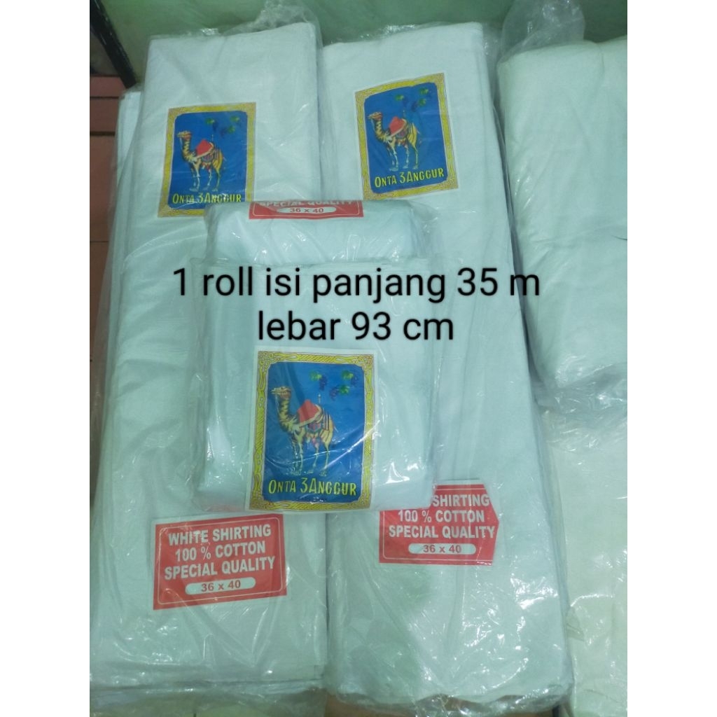 Jual kain kafan atau kain mori cap unta anggur harga per 1 pis (35 ...