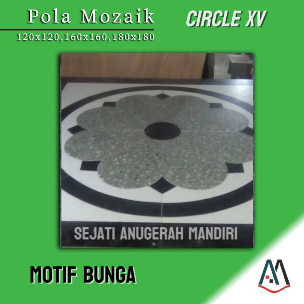 Jual granit pola mozaik motif bunga ukuran 120x120 - circle XV | Shopee ...