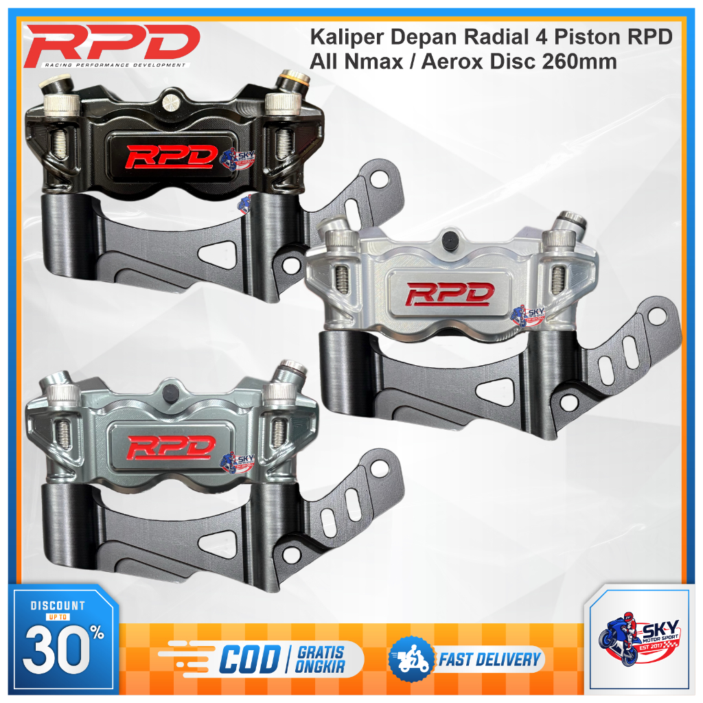 Jual Kaliper Depan RPD Radial 4p Xmax Old Connected Disc 300mm Pitch 100 Original | Shopee Indonesia
