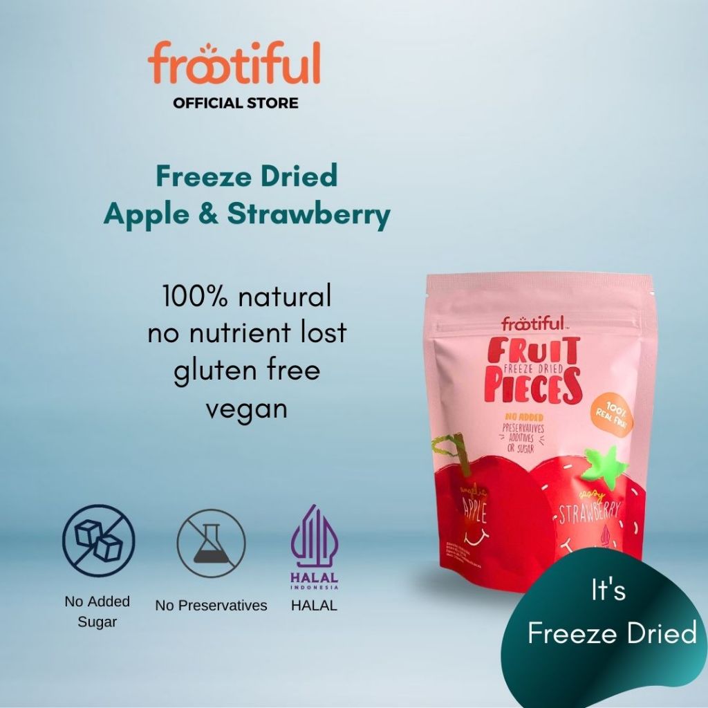 Jual Frootiful Freeze Dried Kids Strawberry Apple 10gr | Shopee Indonesia