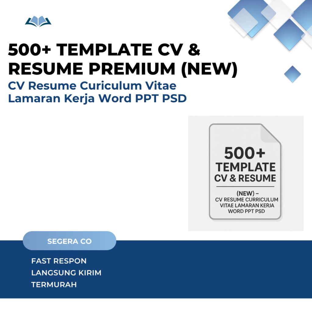 Jual Template CV & Resume Lengkap (Word, PPT, PSD) | Shopee Indonesia