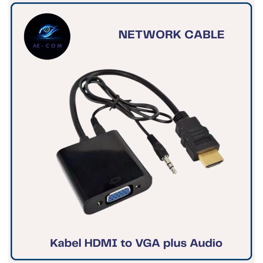 Jual Kabel Konverter HDMI ke VGA dengan Audio Output | Shopee Indonesia