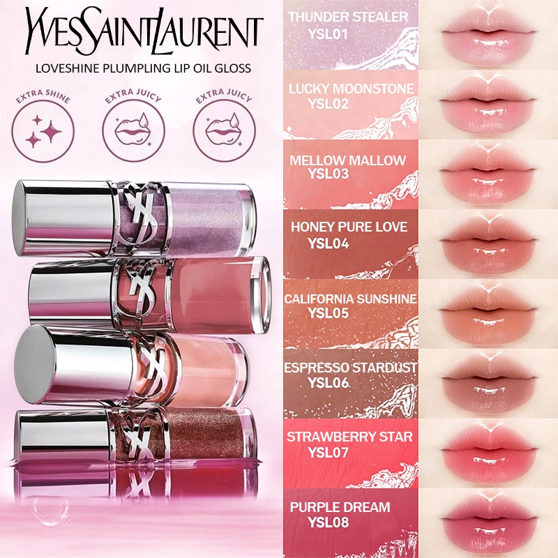 Jual Ysl Loveshine Plumping Lip Oil Gloss 6ml/Gloss Soin/Effet Repulpant/Plumping Gloss/High ...