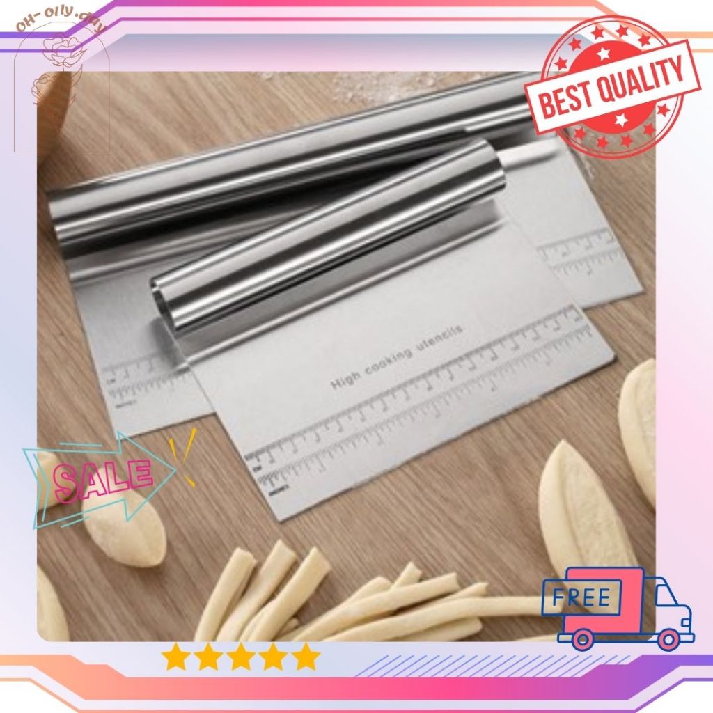 Jual SCRAPER STAINLESS FONDANT SCRAP KUE PIZZA CHEF CUTTER PISAU BAKERY ...
