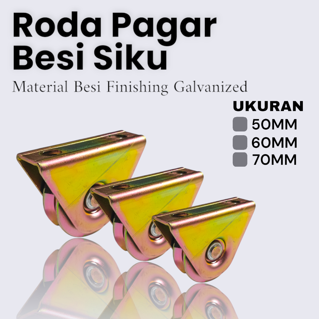 Jual Roda Pagar Besi Rel Gerbang Sliding Model V Ukuran 50mm 60mm 70mm ...