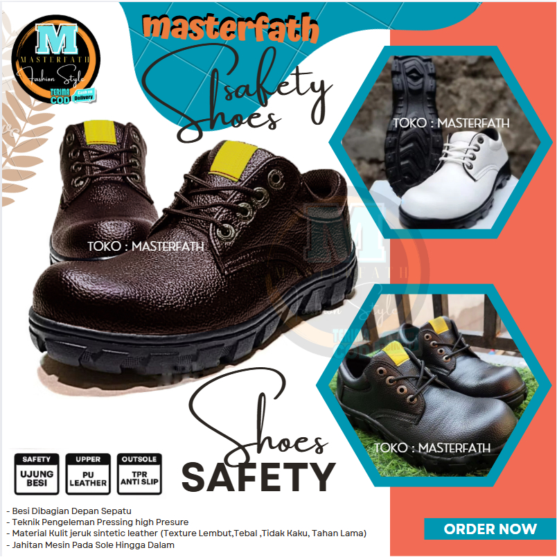 Jual Sepatu Safety Pria Sepatu Safety Kerja Lapangan Proyek Ujung Besi ...
