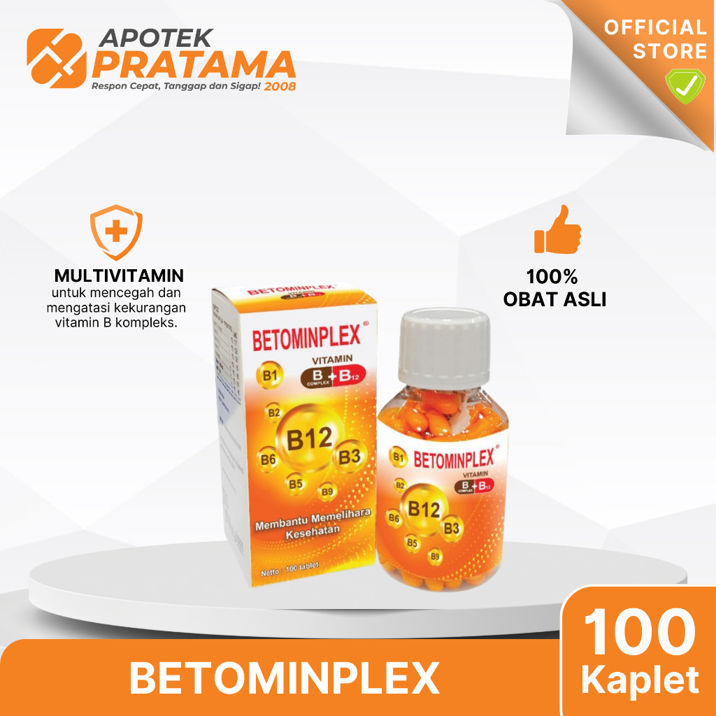 Jual BETOMINPLEX 100’S / BETOMINPLEX KAPLET BOTOL | Shopee Indonesia