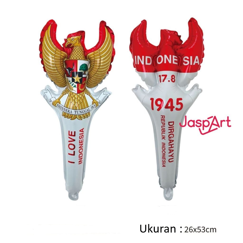 Jual Stik Balon garuda Balon tepuk DIRGHAYU RI merah putih / balon ...