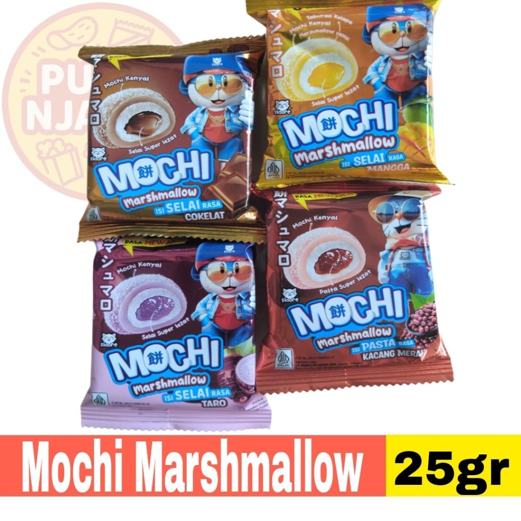Jual 🟥 Eceran - Sidore Mochi Marshmallow 25gr All Variant 🟥 ( Coklat / Mangga / Taro / Kacang ...