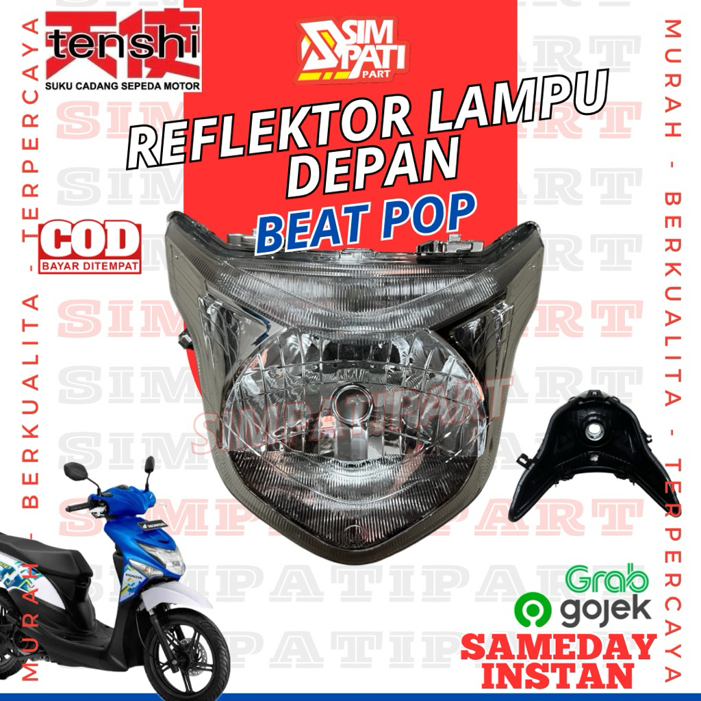 Jual Reflektor Lampu Depan Headlamp Depan Honda Beat Pop Fi Esp K61 ...