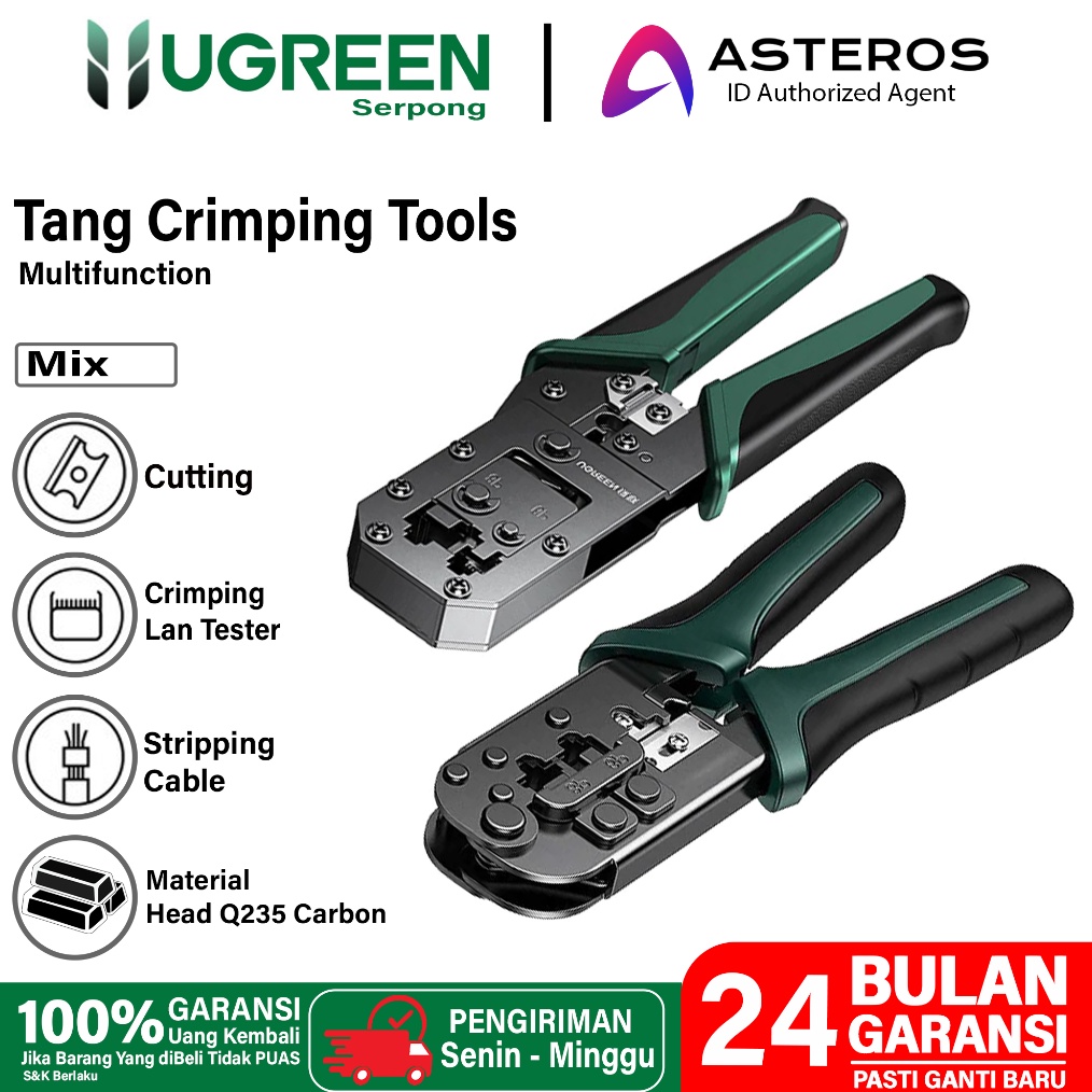 Jual KODE G19C UGREEN Tang Crimping Tool RJ45 RJ11 Lan Network Cable 6P ...