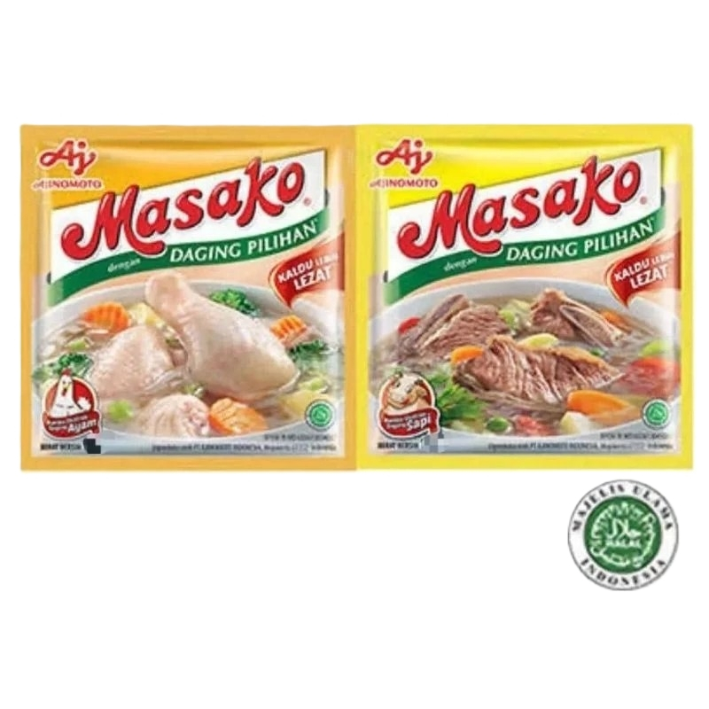 Jual MASAKO kaldu ayam & sapi Kemasan 8,5gr Rencengan 12pcs, Masako ...