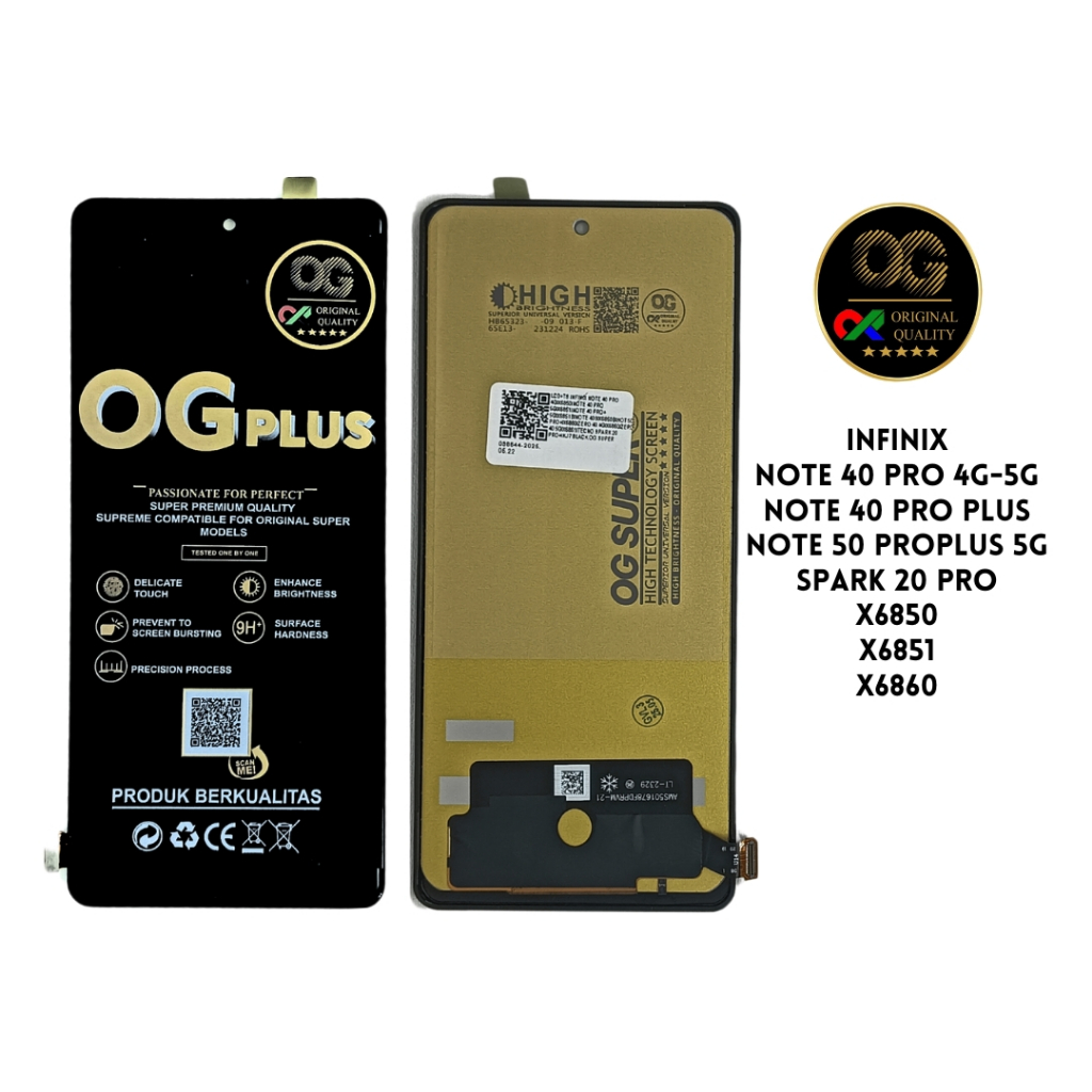 Jual ( OG SUPER ) LCD INFINIX NOTE 40 PRO 4G-5G / NOTE 40 PRO PLUS ...