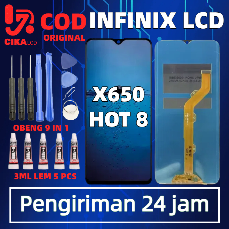 Jual ASLI 100% LCD INFINIX X650/HOT 8 FULLSET TOUCHSCREEN GARANSI 1 ...