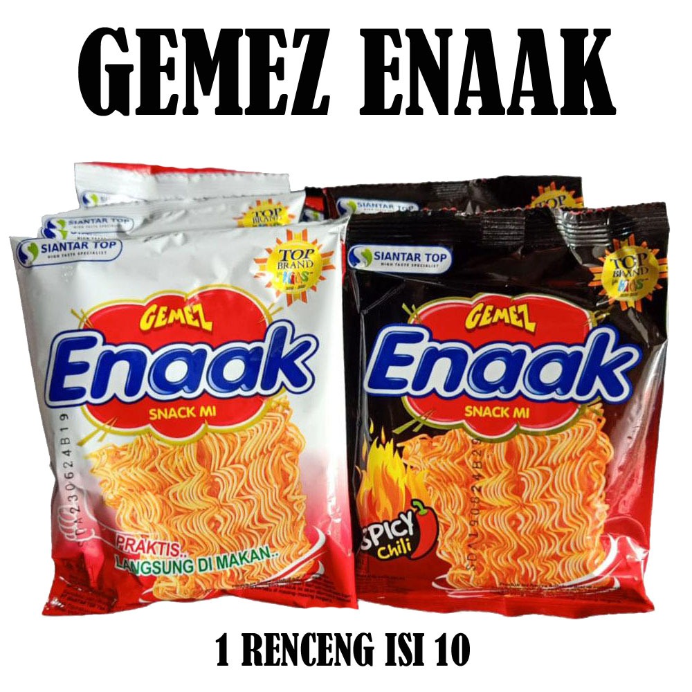 Jual SNACK MI GEMEZ ENAAK RENCENG ISI 10 | Shopee Indonesia