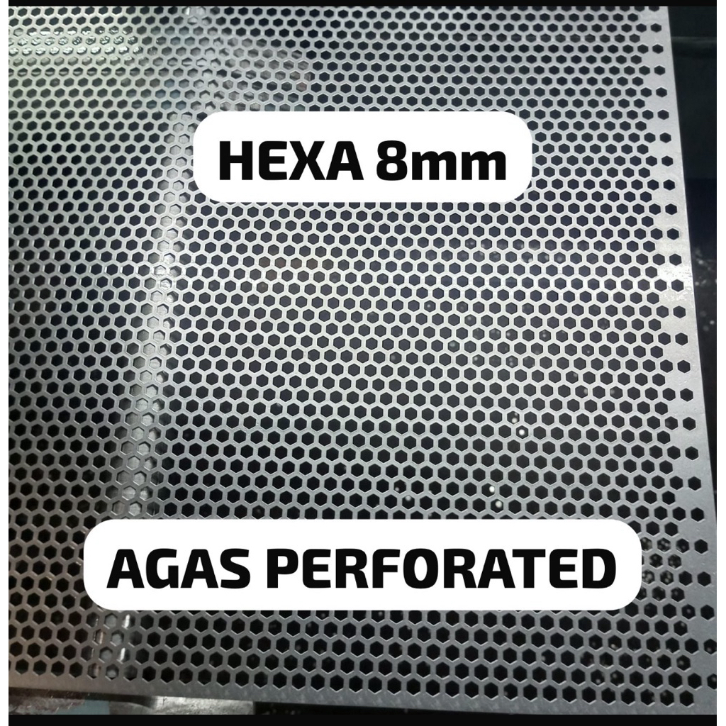 Jual Plat Lubang Perforated Hexagonal 8mm | Shopee Indonesia