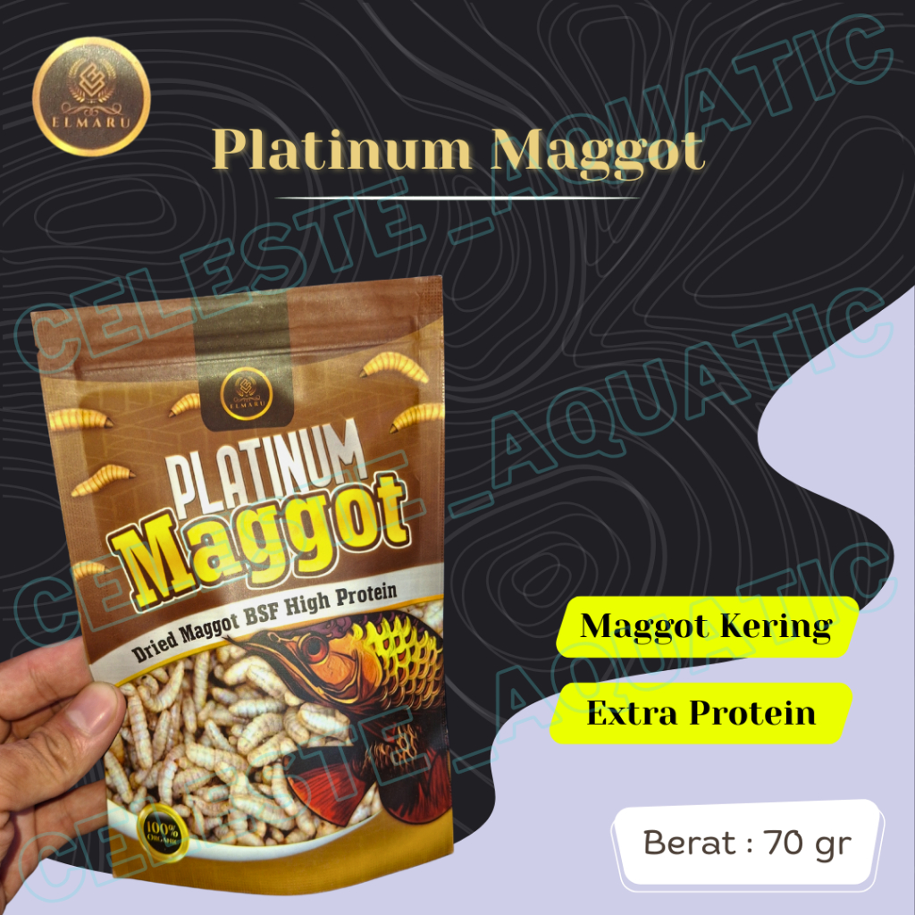 Jual PLATINUM - MAGGOT BSF KERING - COCOK UNTUK IKAN AROWANA,SUPER RED ...
