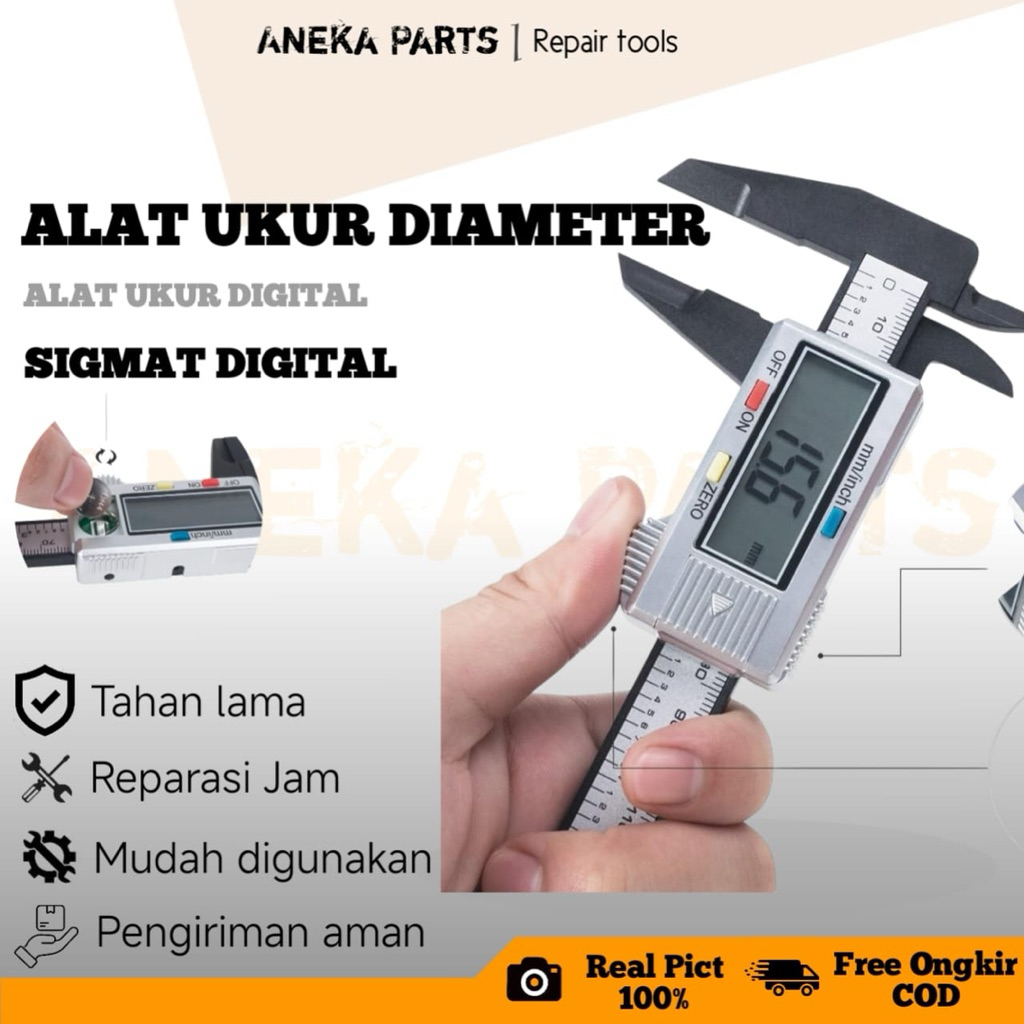 Jual Sigmat digital / penggaris digital, alat ukur diameter digital ...