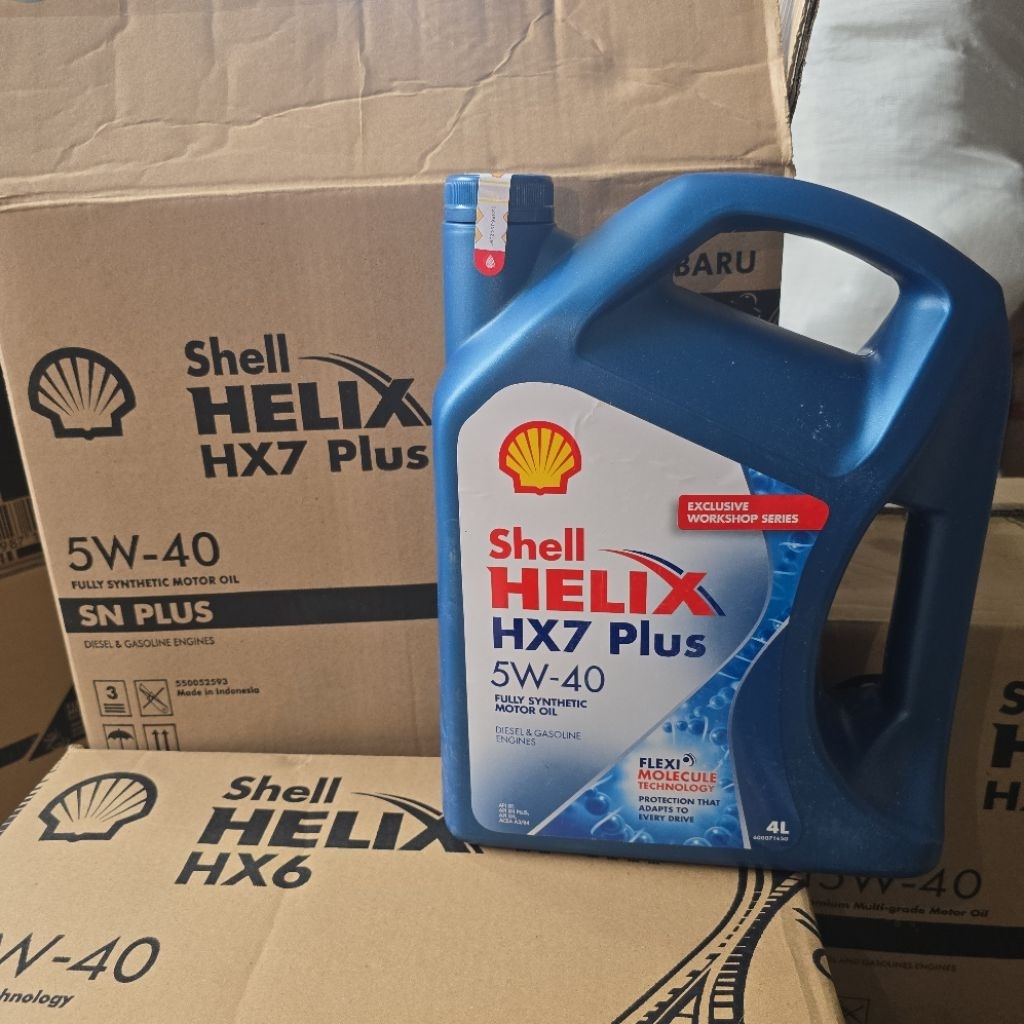 Jual 1 Dus Oli Shell Helix HX7 Oil Mesin Mobil 5W-40 4L Perdus x 4 ...