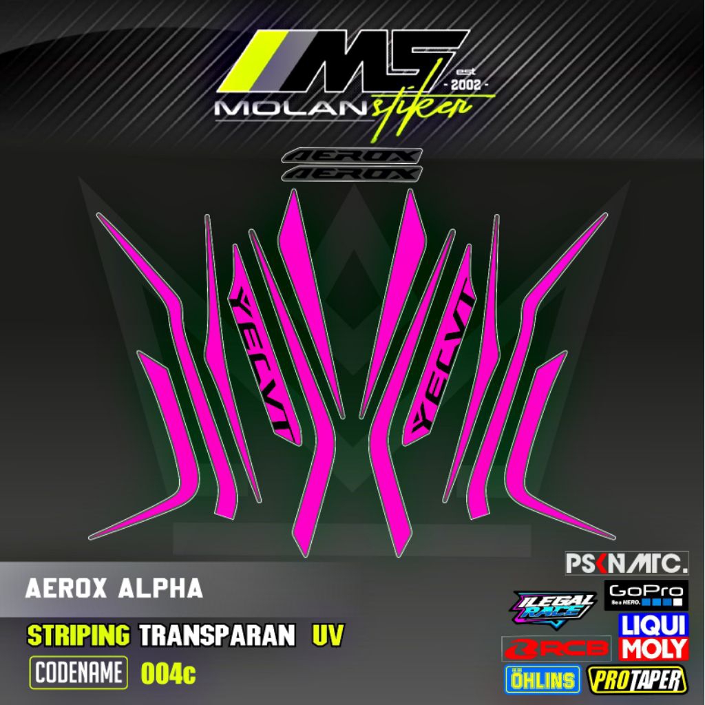 Jual Decal Sticker Striping Variasi Transparan Uv All New Aerox Turbo ...