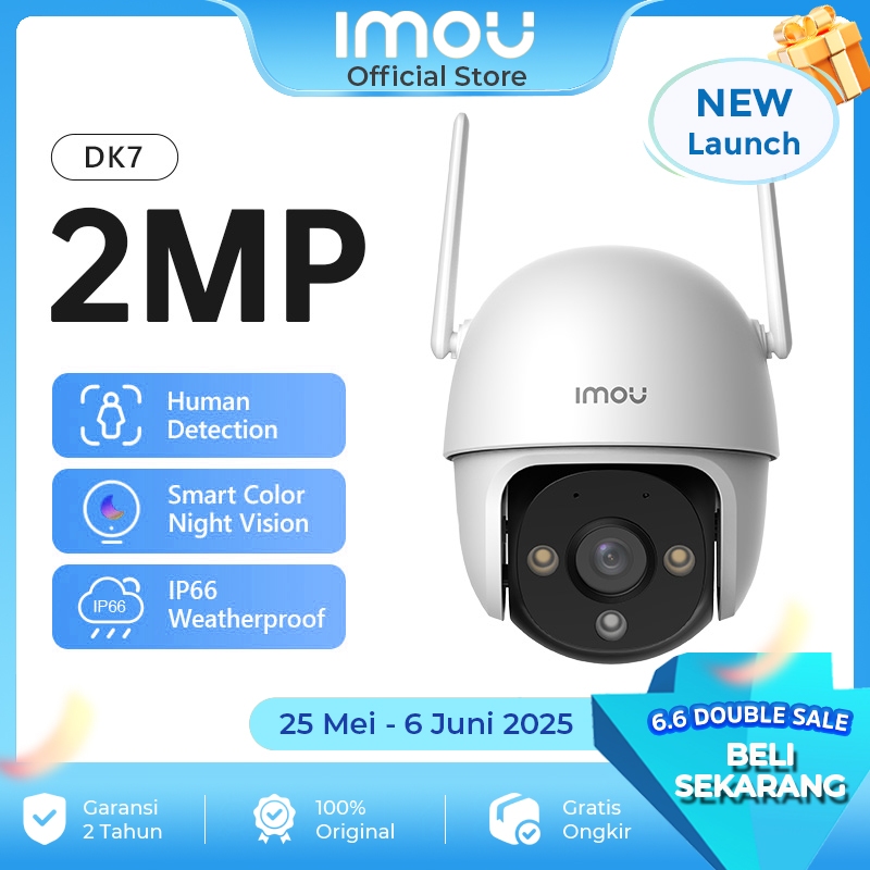 Jual IMOU DK7 2MP Kamera Smart CCTV Wi-Fi 6 Outdoor Human Detection Color Night Vision Sirene ...