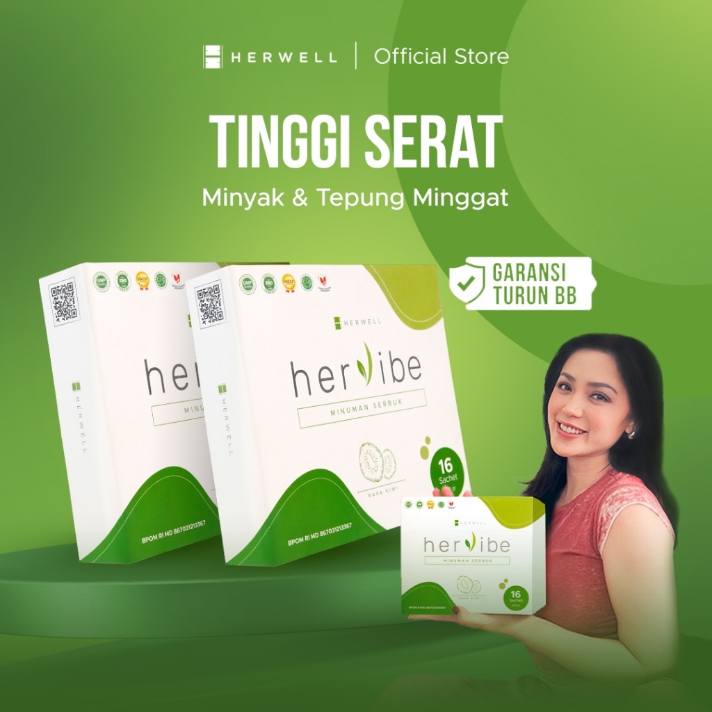 Jual Herwell Hervibe - Paket 2 Box (Pelancar Pencernaan Tinggi Serat) | Shopee Indonesia