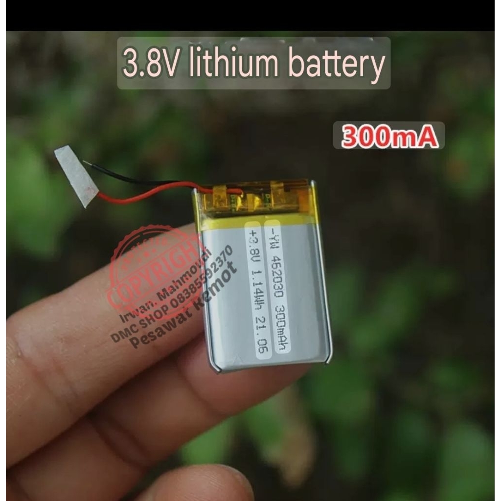 Jual Mini Micro Battery baterai LiHV 1S 3.8V 300maH | Shopee Indonesia