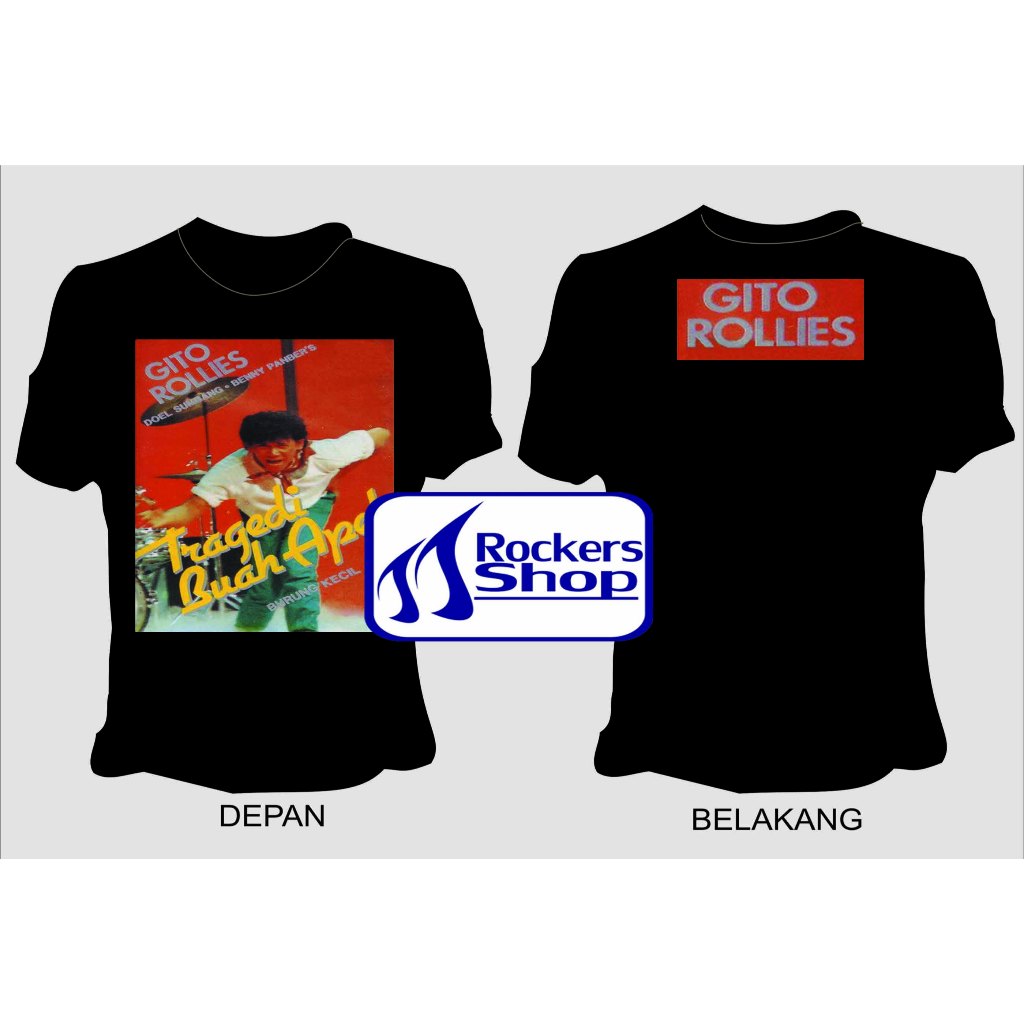 Jual KAOS GITO ROLLIES ALBUM TRAGEDI BUAH APEL FEATURING DOEL SUMBANG ...