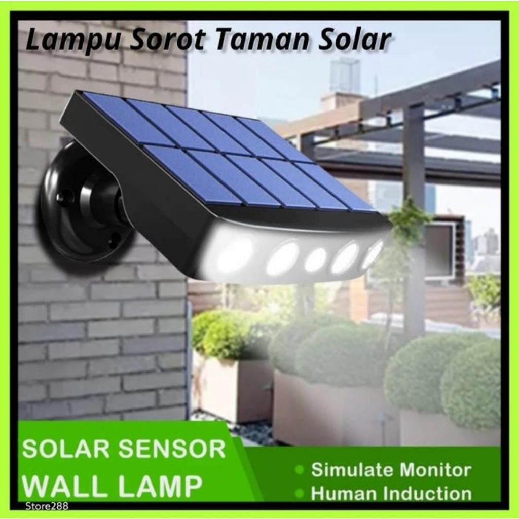 Jual Lampu Sorot Taman Jalan Solarsell Panel Tenaga Surya Matahari Lampu Dinding Sensor Gerak ...