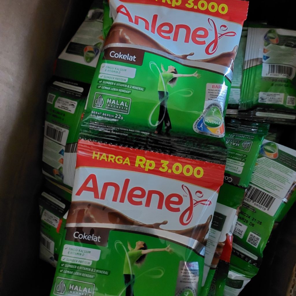 Jual Anlene susu dewasa ED 2026 10 sachet Rasa COKLAT Dan VANILLA ...