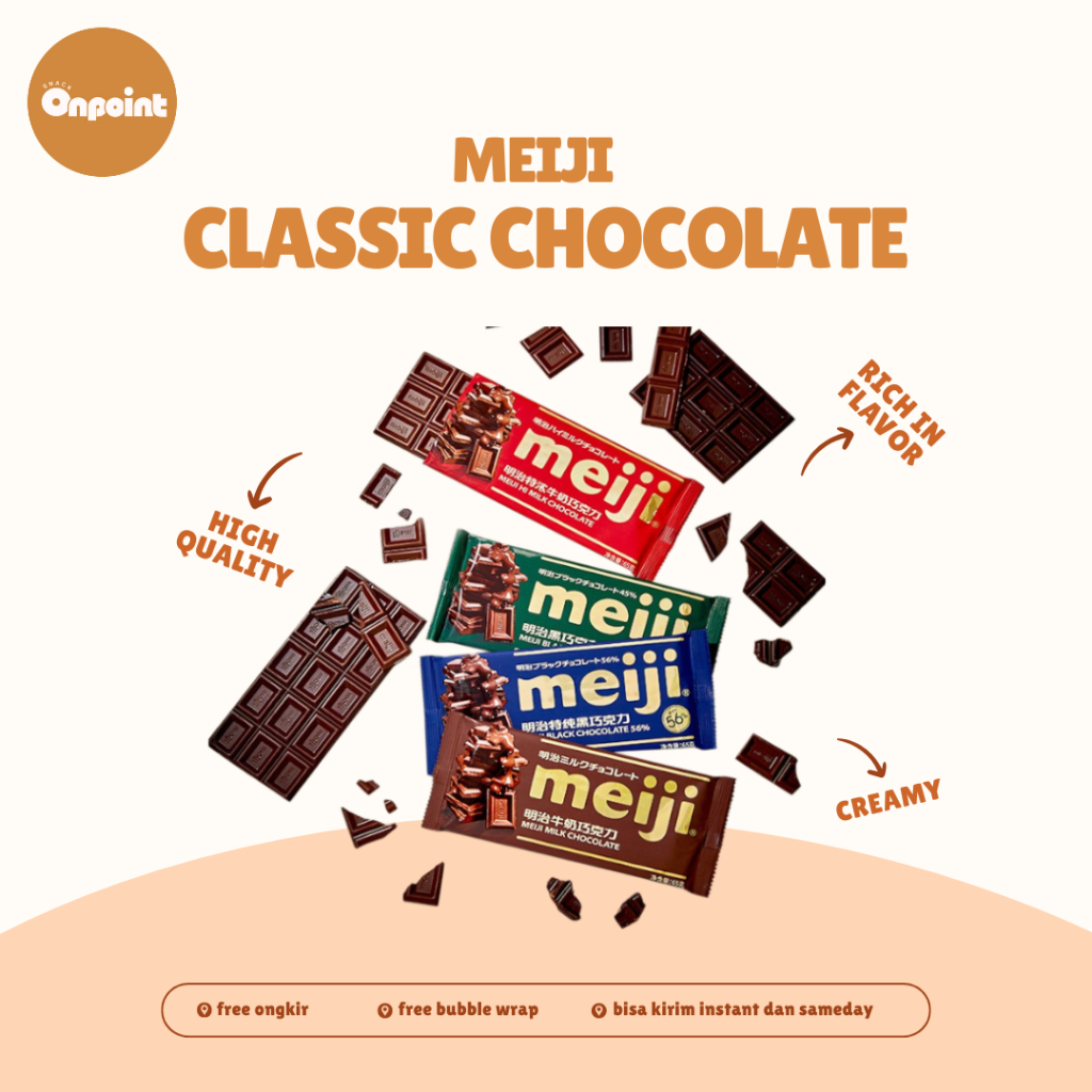 Jual Meiji Classic Chocolate Bar 65gr | Cokelat Bar Klasic Meji Kaya ...