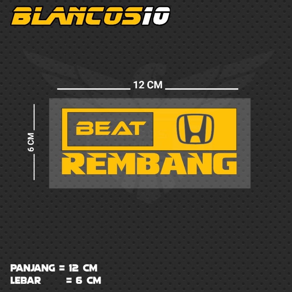 Jual STIKER CUTTING TULISAN BEAT REMBANG / AP25 JTG | Shopee Indonesia