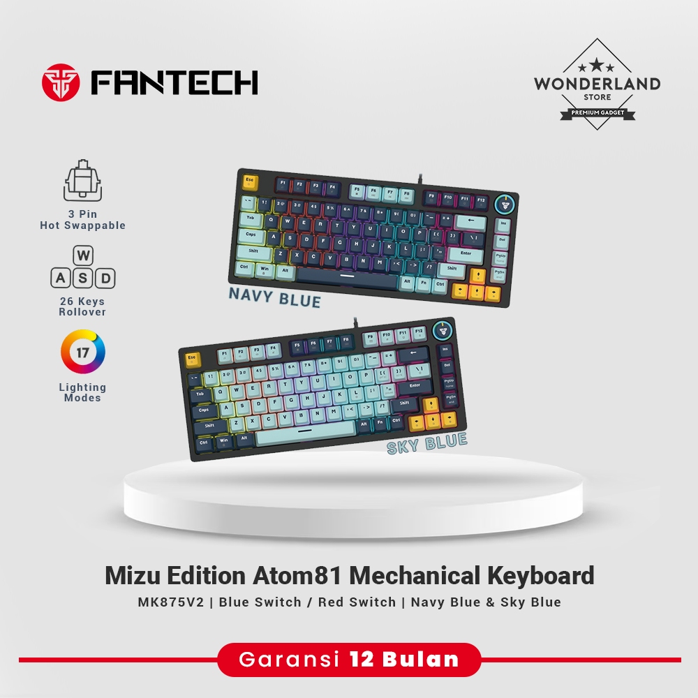 Jual Fantech Atom63 Atom81 Atom96 Mechanical Keyboard Gaming 60% 75% 95% Hot Swap Removable FREE ...