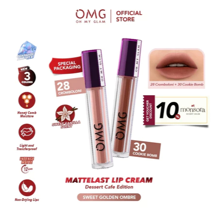 Jual Bisa COD PAKET OMBRE OMG Lip Cream Matte Oh My Glam Matte Lips Kiss Lipcream (dapat 2 pcs ...